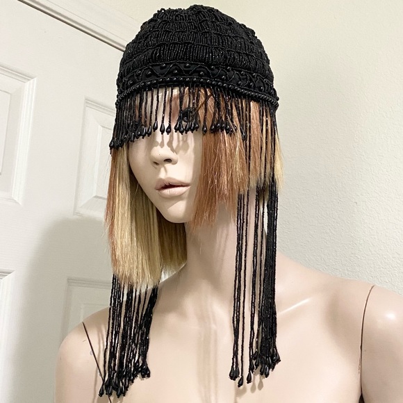 Accessories | Vintage Fully Beaded Fringe Couture Deco Flapper Great ...